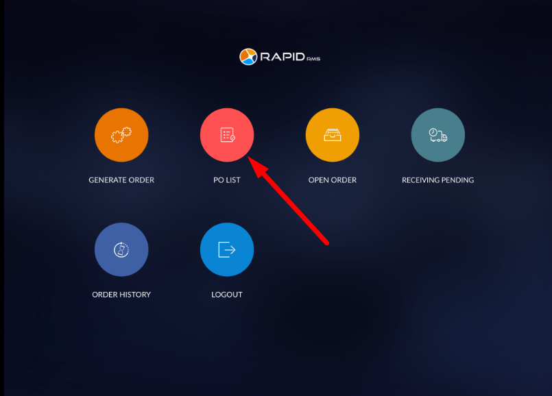 If you have not added any item before, it will not appear any item in the list.